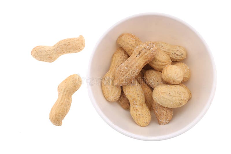 Peanuts Stack in Husk One Broken. Stock Photo - Image of goober ...