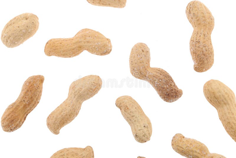 Peanuts Stack in Husk One Broken. Stock Photo - Image of goober ...