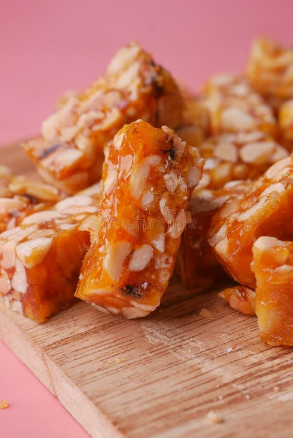 Peanuts Sweet Candy on Pink on Table Stock Image - Image of seed ...