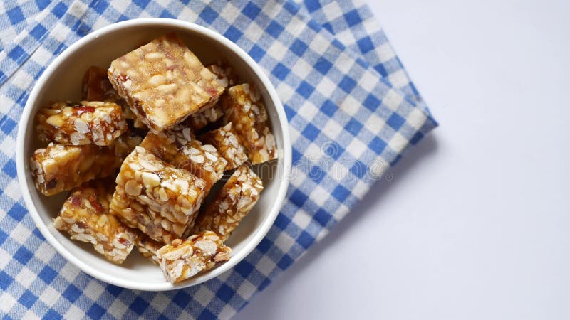 Peanuts Sweet Candy in a Bowl on Table Stock Footage - Video of seed ...