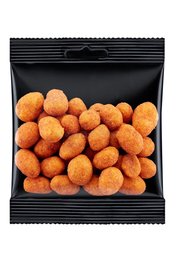 Glazed Peanuts in a Package with Bekon Flavor Stock Photo - Image of ...