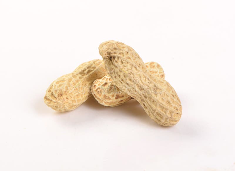 Peanuts with White Background Stock Photo - Image of feature, flavor ...