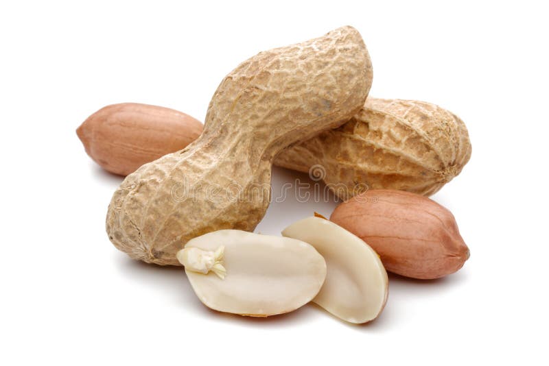 Peanuts on White Background Stock Photo - Image of fruit, nature: 138886882