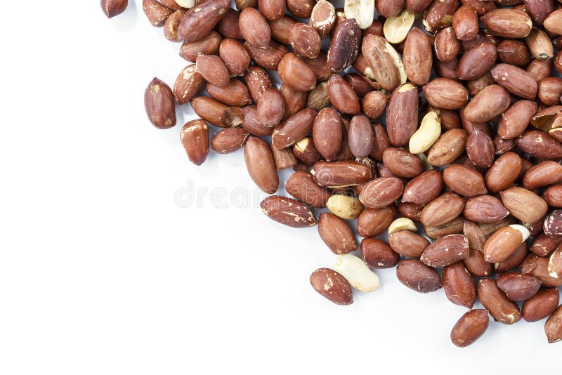 Peanuts on a White Background Stock Photo - Image of ripe, dried: 171200412