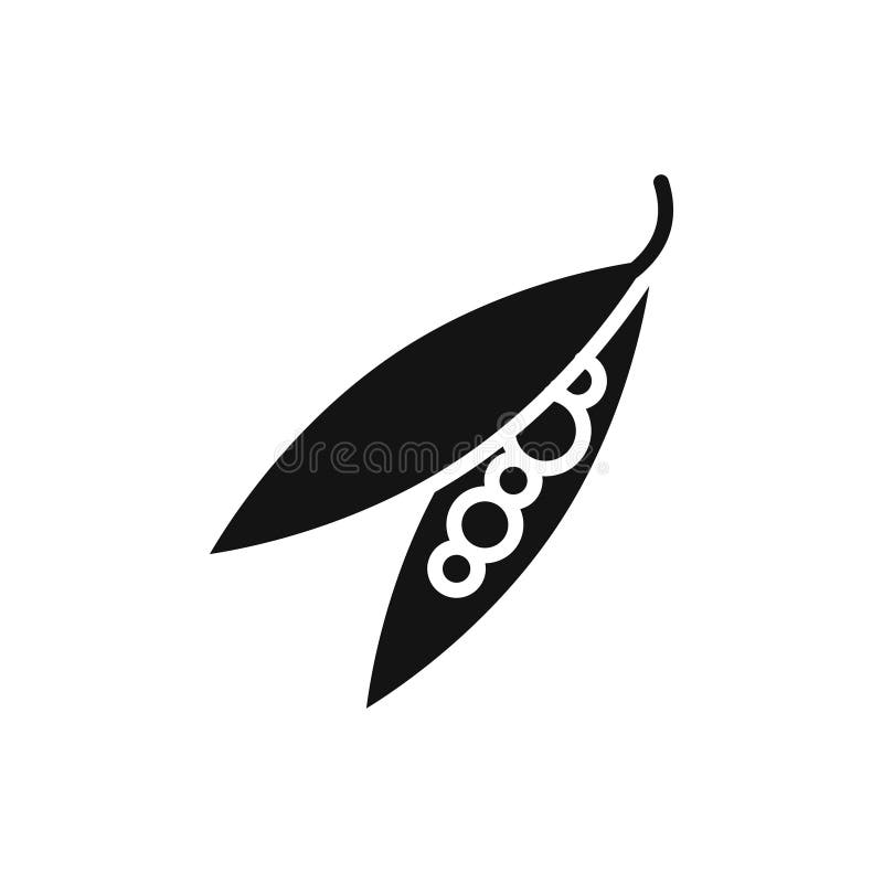 Peapod Icon Isolated on White Background Stock Illustration ...