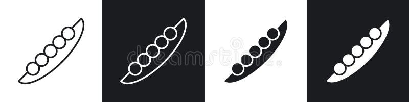 Peapod icon stock vector. Illustration of edamame, design - 341335234