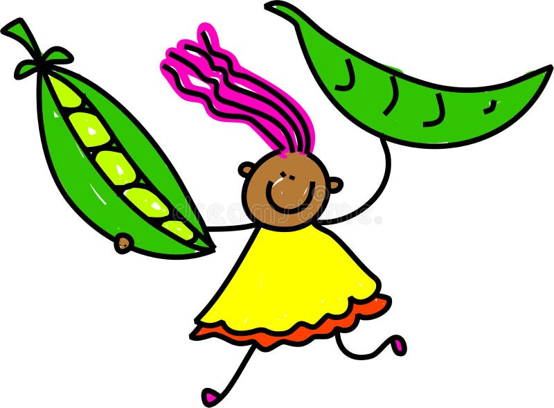 Peapod Kid stock vector. Illustration of peas, child - 18158493