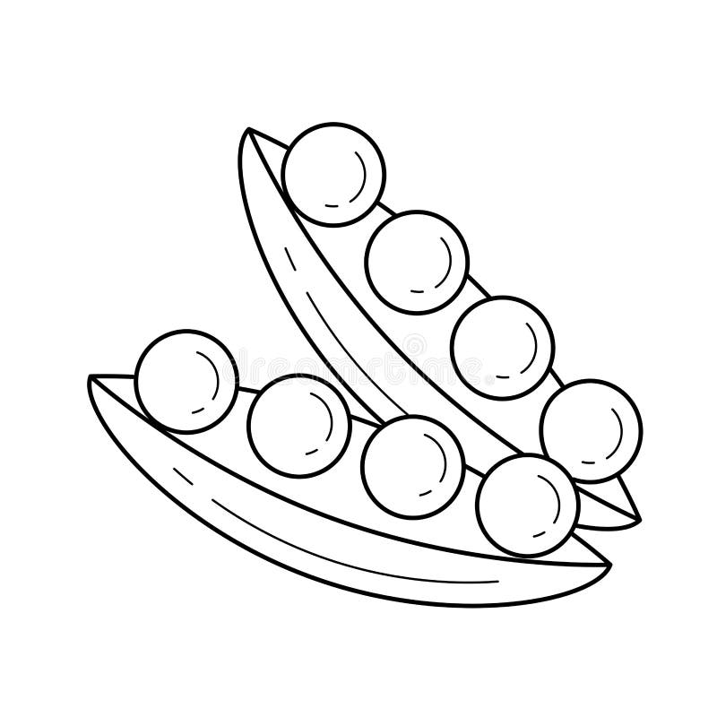 Peas Line Icon, Outline Vector Sign, Linear Pictogram Isolated On White ... Peas Line Icon, Outline Vector Sign, Linear Pictogram Isolated On White ...
