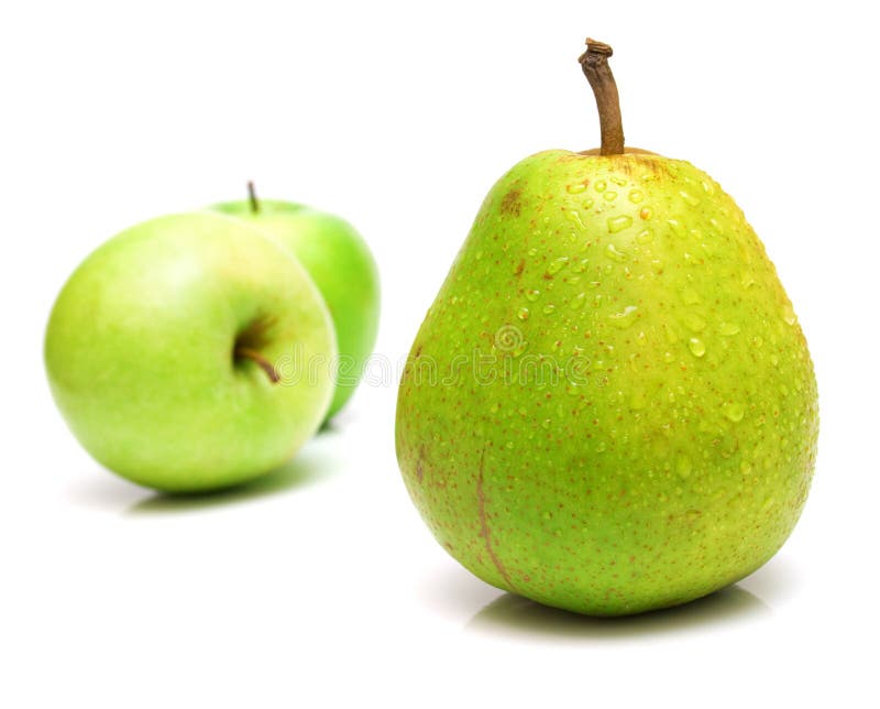Pear and apples stock photo. Image of fresh, fruit, white - 5001850