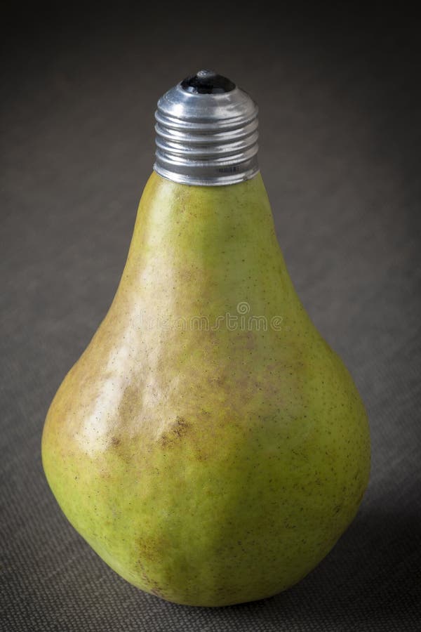 Pear and bulb stock image. Image of analogy, bright, lighting - 16004543