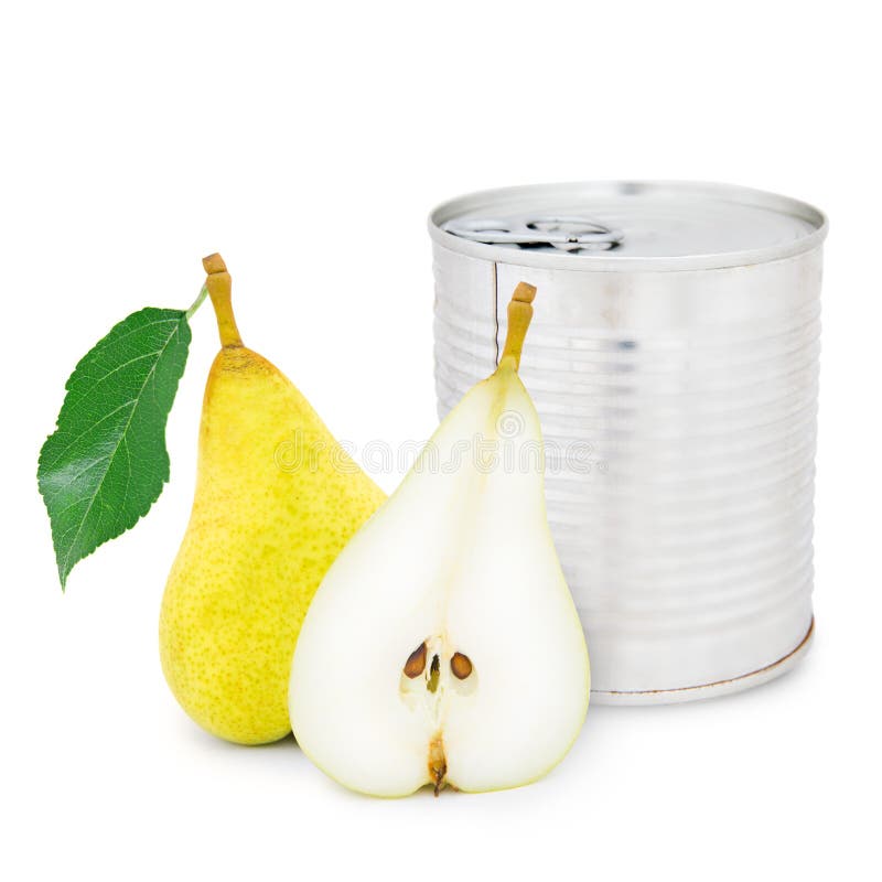 Pear can stock image. Image of preserve, health, dessert - 44037081