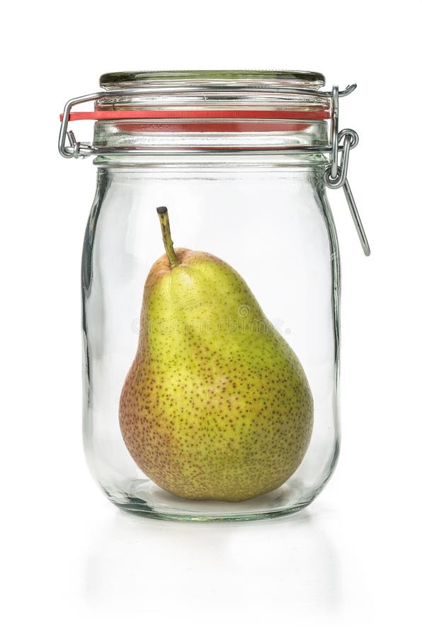 Pear in a canning jar stock image. Image of preservation - 40239757