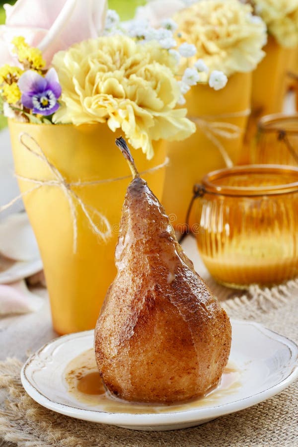 Pear and Caramel Mousse Cake Stock Photo - Image of elegance, meal: 2537992