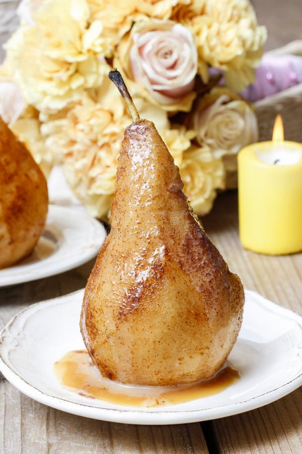 Pear and Caramel Mousse Cake Stock Photo - Image of elegance, meal: 2537992