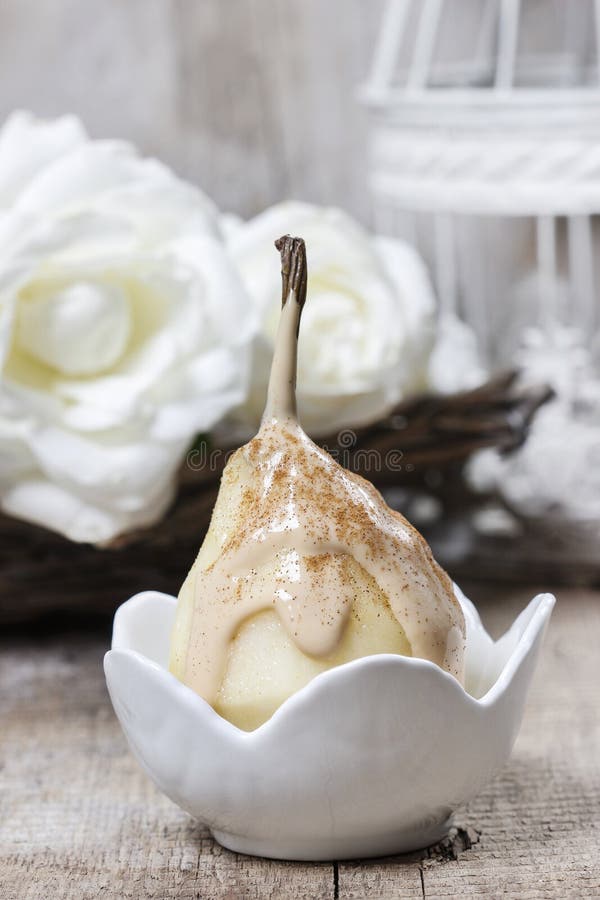 Pear and Caramel Mousse Cake Stock Photo - Image of elegance, meal: 2537992