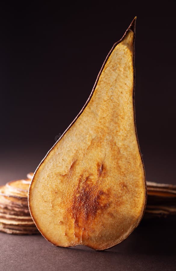 Pear chips stock photo. Image of slice, fruit, interesting - 136699776
