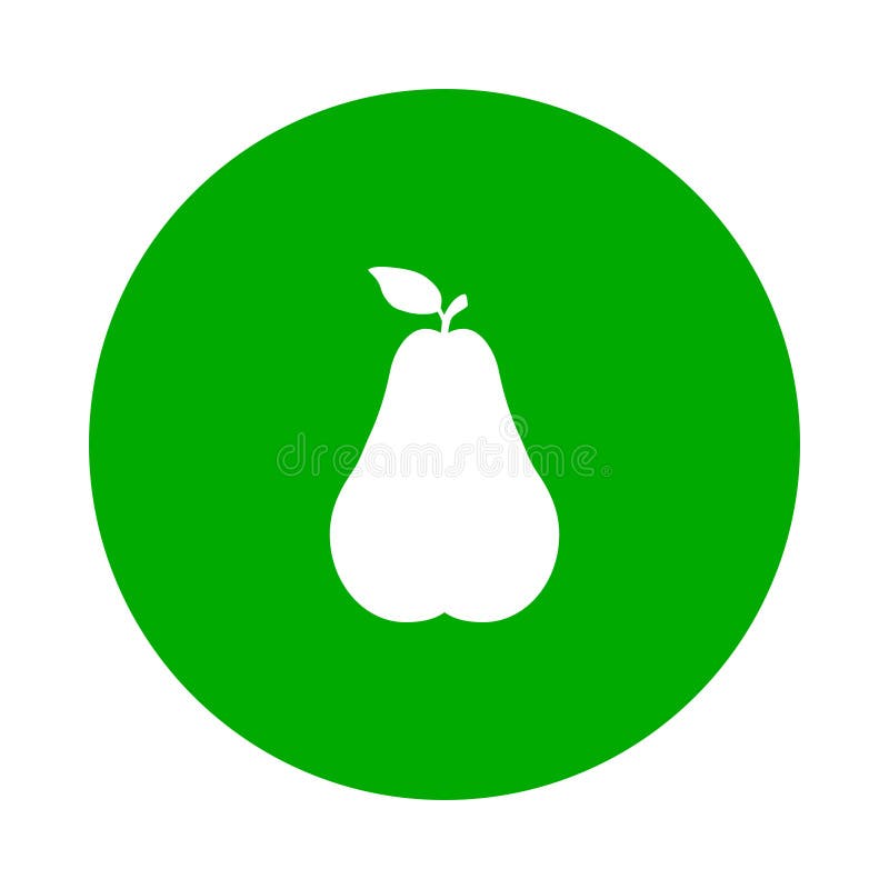 Pear and circle stock vector. Illustration of green - 200603712