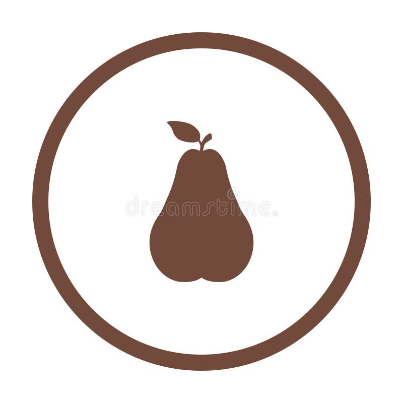 Pear and circle stock vector. Illustration of brown - 233780862