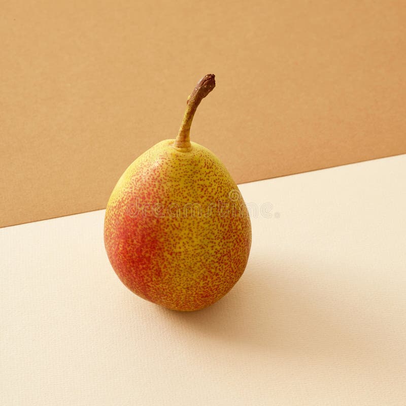 Pear on Colored Paper Background Stock Photo - Image of healthy ...