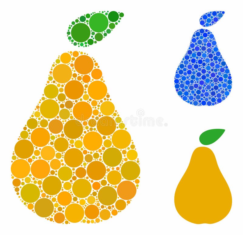 Pear Composition Icon of Circles Stock Illustration - Illustration of ...