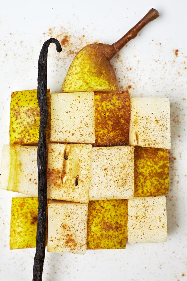 Pear in cubes pieces stock photo. Image of fresh, fruits - 34441918