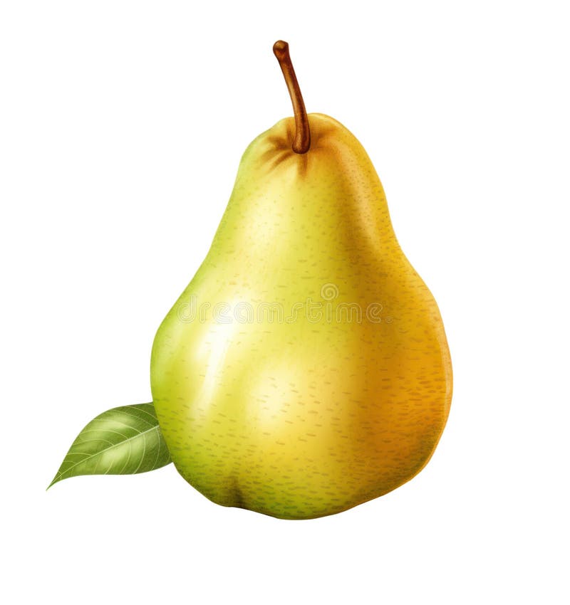 Pear Drawing on a Transparent Background in PNG Format, Ideal for Use ...