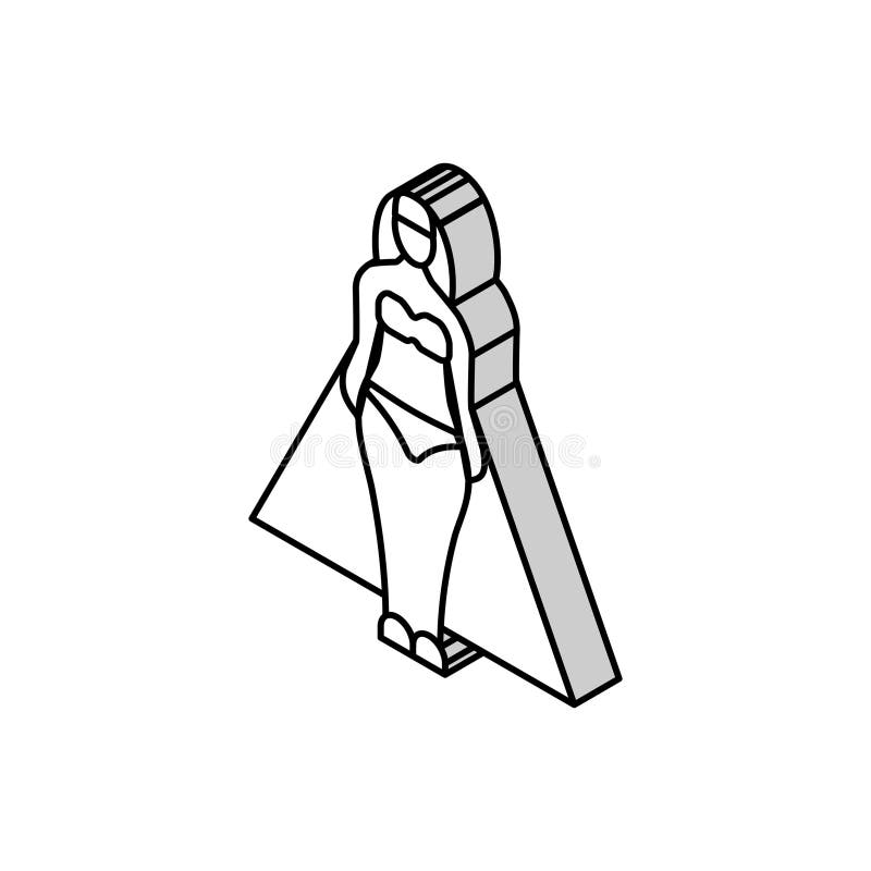 Pear Female Body Type Isometric Icon Vector Illustration Stock Vector