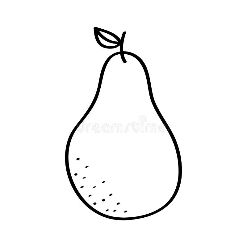 Pear Fresh Fruit Drawing Icon Stock Vector - Illustration of plant ...