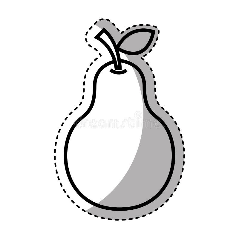 Pear Fresh Fruit Drawing Icon Stock Vector - Illustration of fruit ...