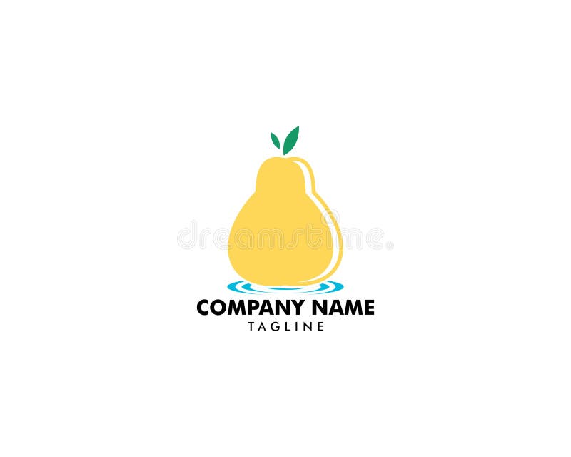 Pear Fruit Food Vector Logo Illustration Design Stock Vector ...