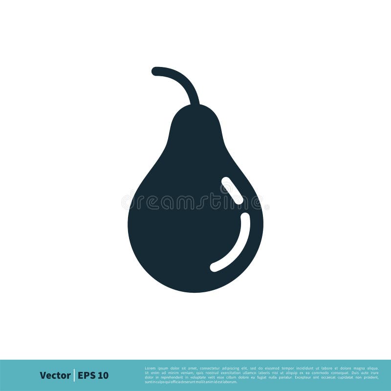 Pear Fruit Icon Vector Logo Template Illustration Design Vector Eps 10