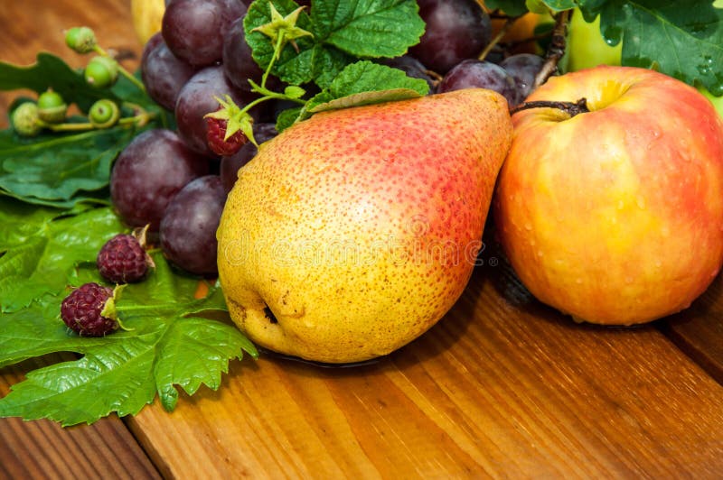 Pear and grapes stock photo. Image of healthy, nutrition - 52264938