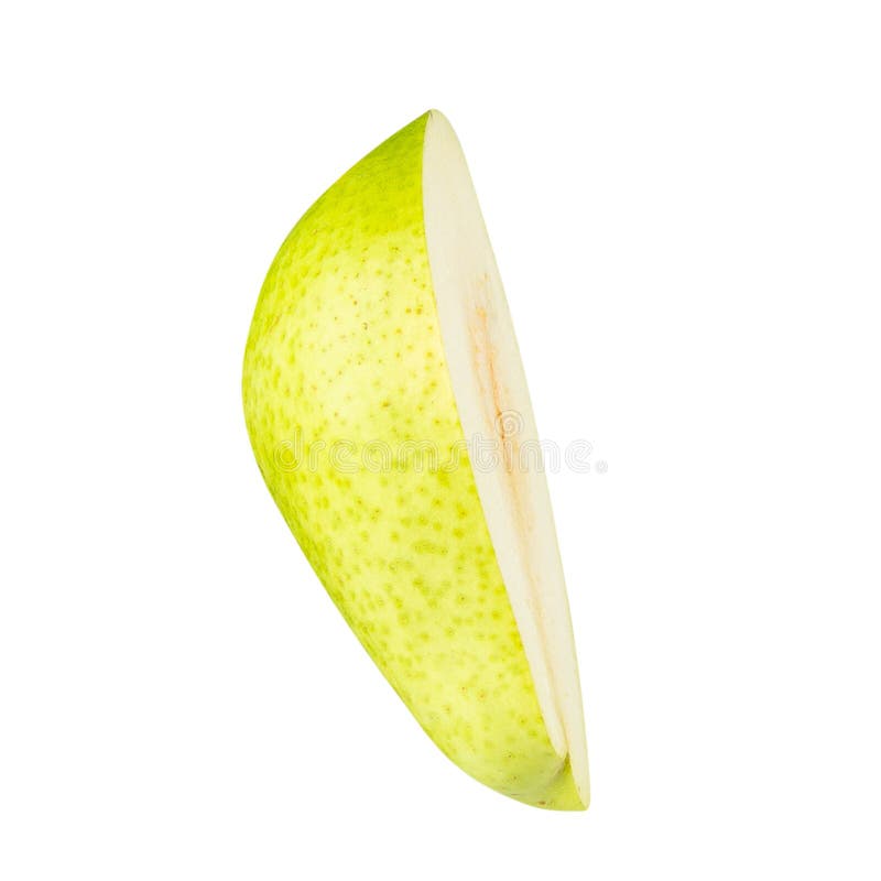 Pear Half Isolated on White Background with Clipping Path, Full Depth ...