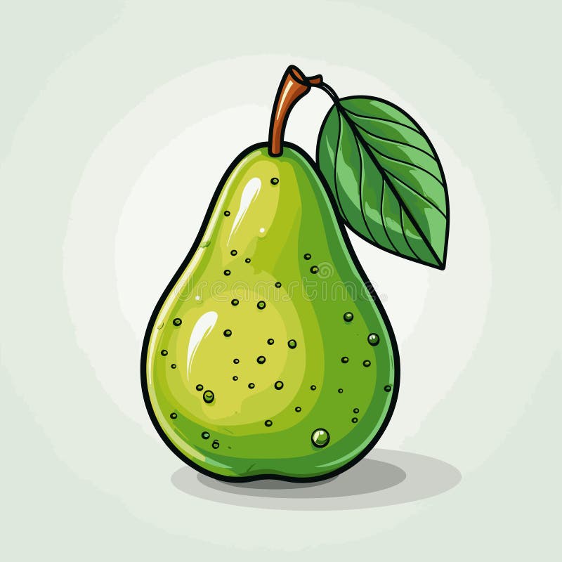 Pear. Pear Hand-drawn Comic Illustration. Vector Doodle Style Cartoon ...