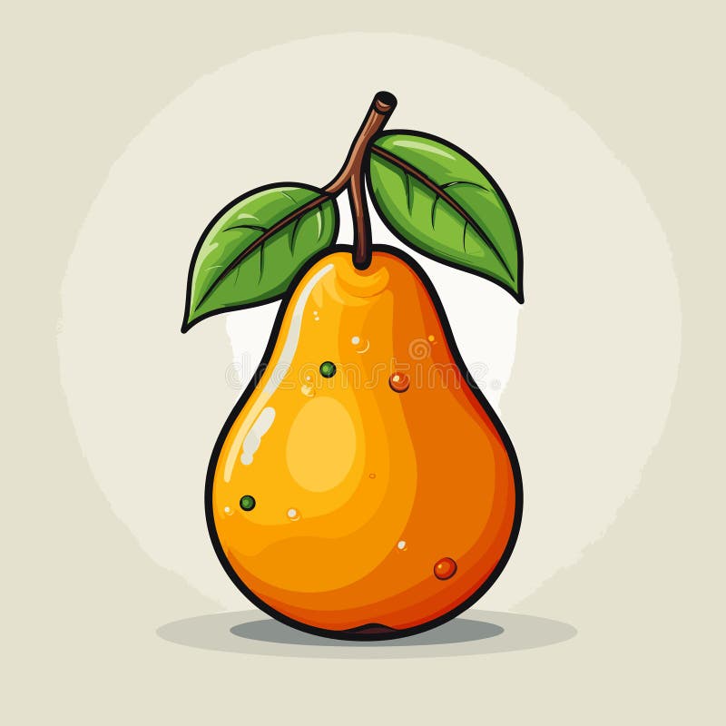 Pear. Pear Hand-drawn Comic Illustration. Vector Doodle Style Cartoon ...