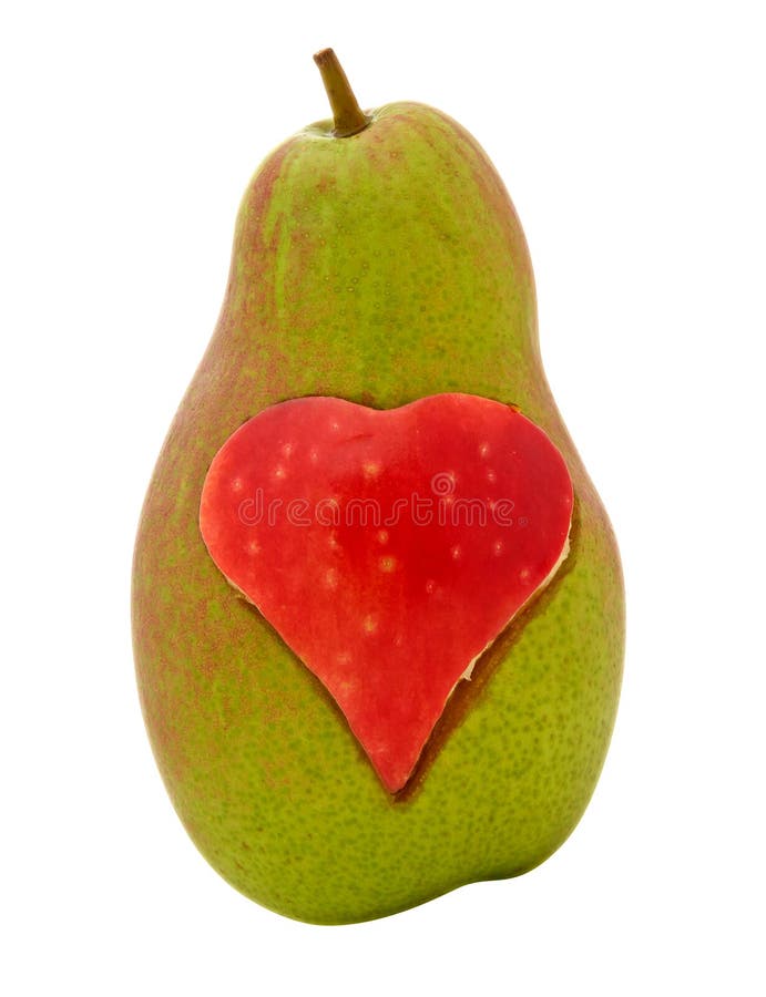 Pear with heart shape stock photo. Image of energy, nutrition - 21500128