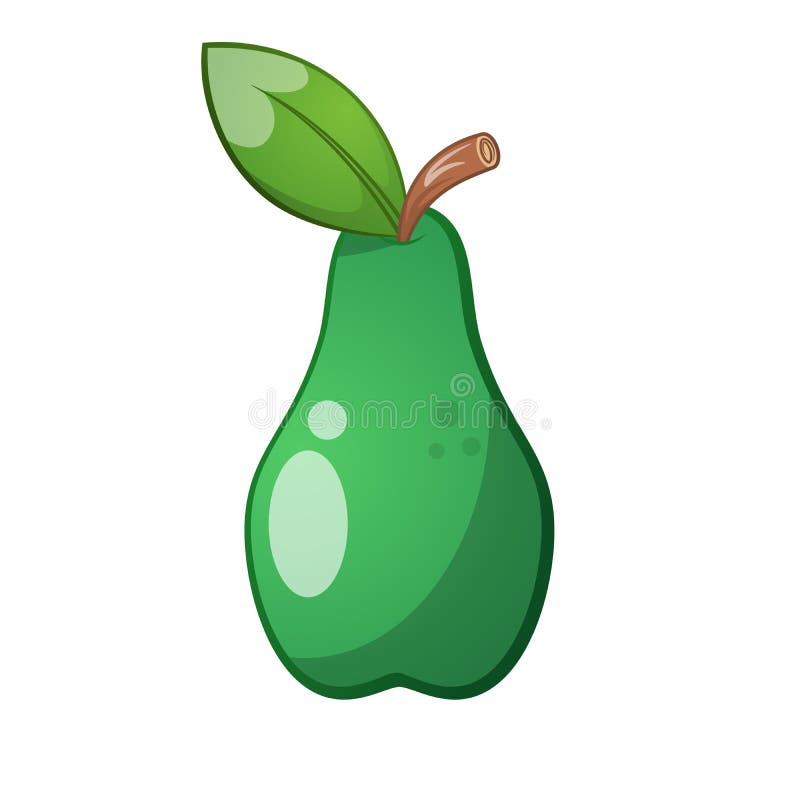 Pear Icon. Cartoon Illustration. Stock Vector - Illustration of lemon ...