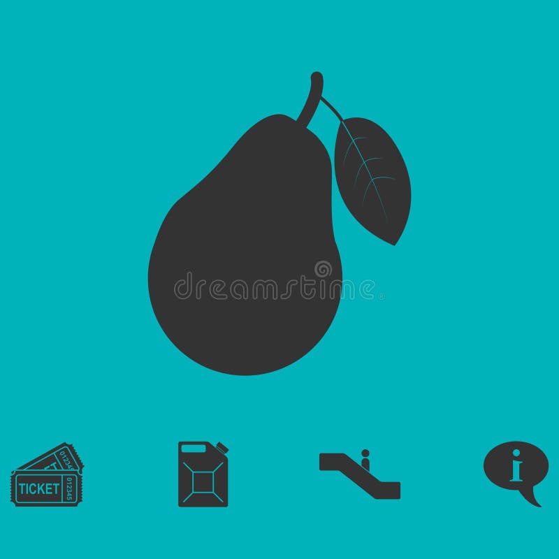 Pear icon flat stock vector. Illustration of garden - 138574192