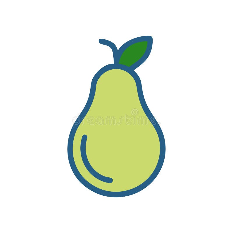 Pear icon vector stock vector. Illustration of sweet - 79068753