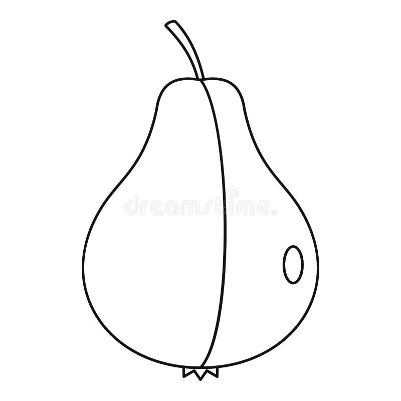 Pear icon, outline style stock vector. Illustration of biotechnology ...