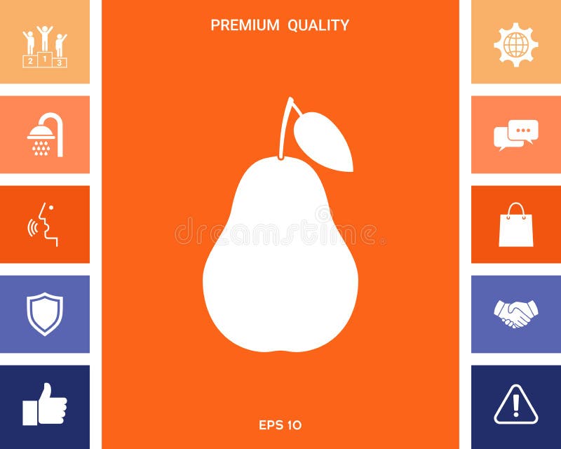 Pear icon stock vector. Illustration of delicious, organic - 131066346