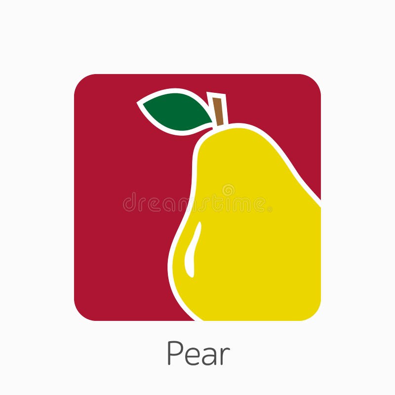 Pear Icon Simple Flat Vector Illustration. Fresh Pear Sign Stock Vector ...