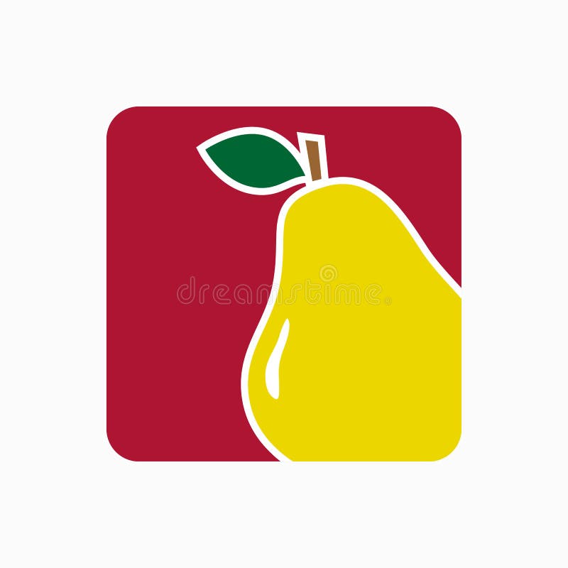 Pear Icon Simple Flat Vector Illustration. Fresh Pear Sign Stock Vector ...