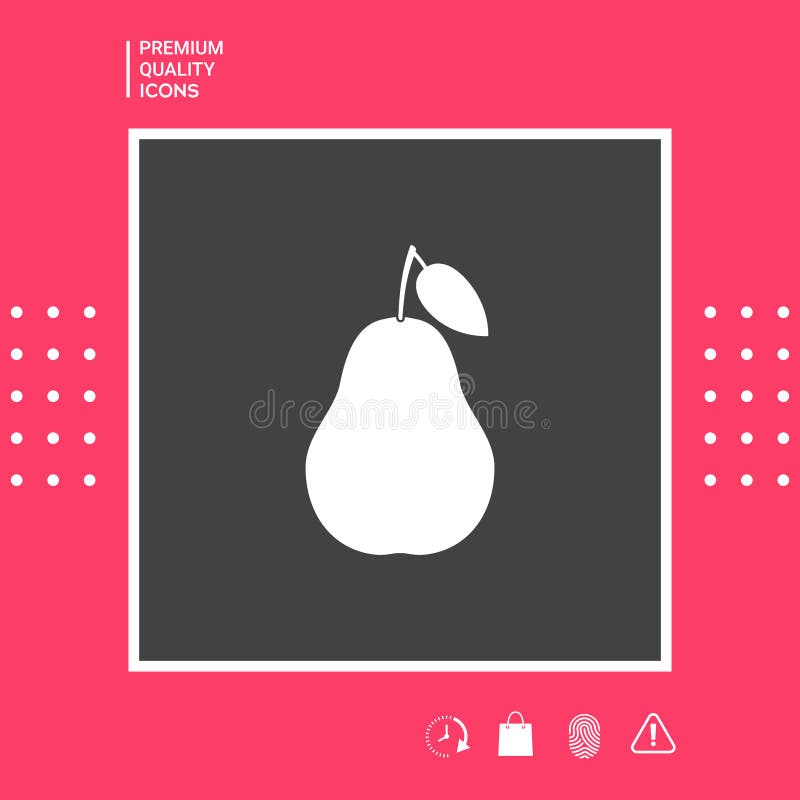 Pear Icon Symbol. Graphic Elements for Your Design Stock Vector ...