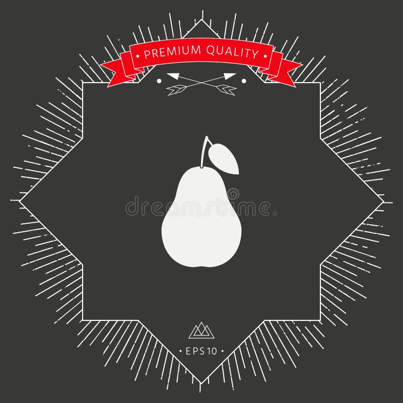 Pear icon symbol stock vector. Illustration of juicy - 115544385