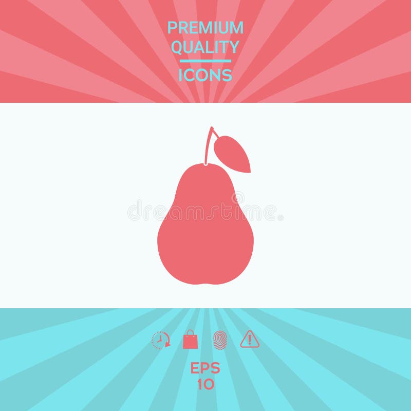 Pear icon symbol stock vector. Illustration of food - 118841776