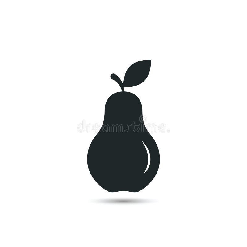 Pear icon, vector stock vector. Illustration of color - 184518920
