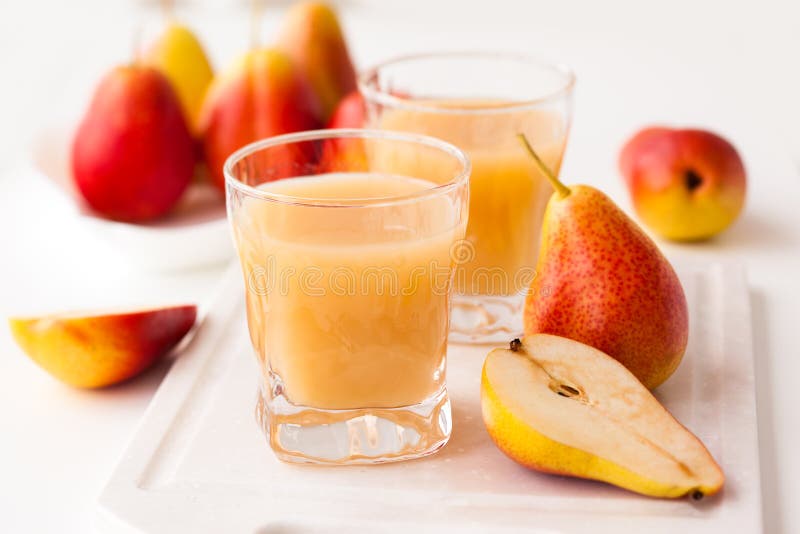 Pear juice and fresh pears stock image. Image of fresh - 28726029
