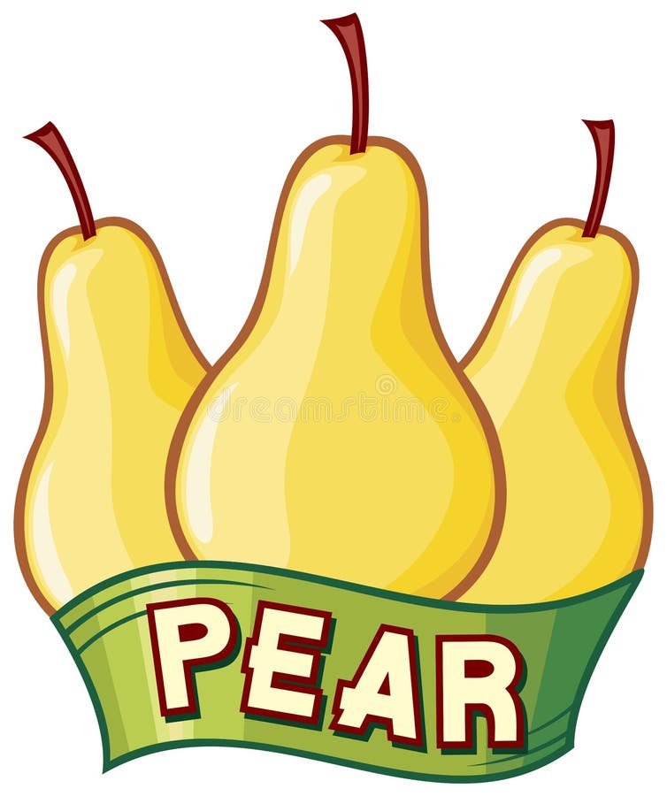 Pear label design stock vector. Illustration of fresh - 23784615