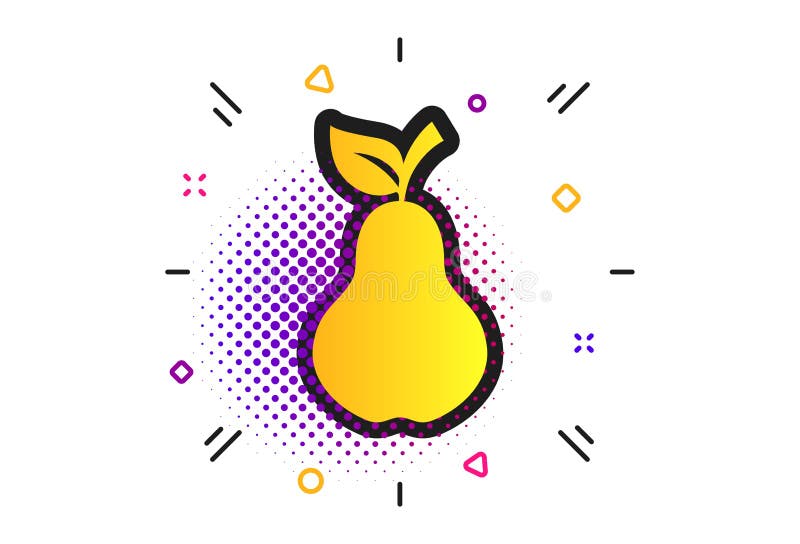 Pear with Leaf Sign Icon. Fruit Symbol. Vector Stock Vector ...